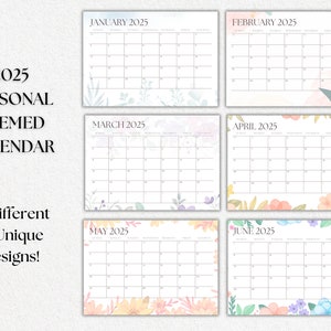 2025-2026 Botanical Calendar: Editable Printable, A4 & US Letter (PDF ...