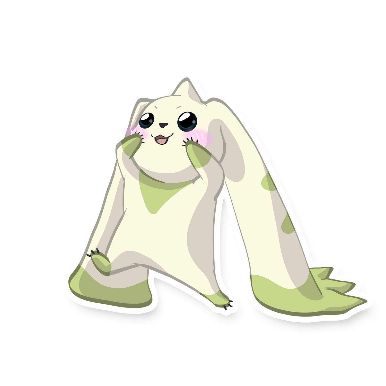 Digimon "bunny Twins" Vinyl Stickers | Lopmon & Terriermon - Etsy