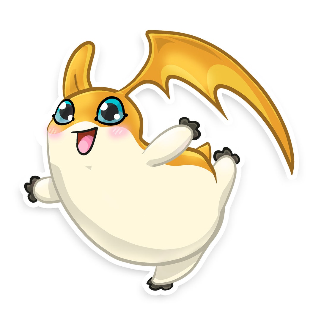 Digimon Patamon Vinyl Sticker - Etsy
