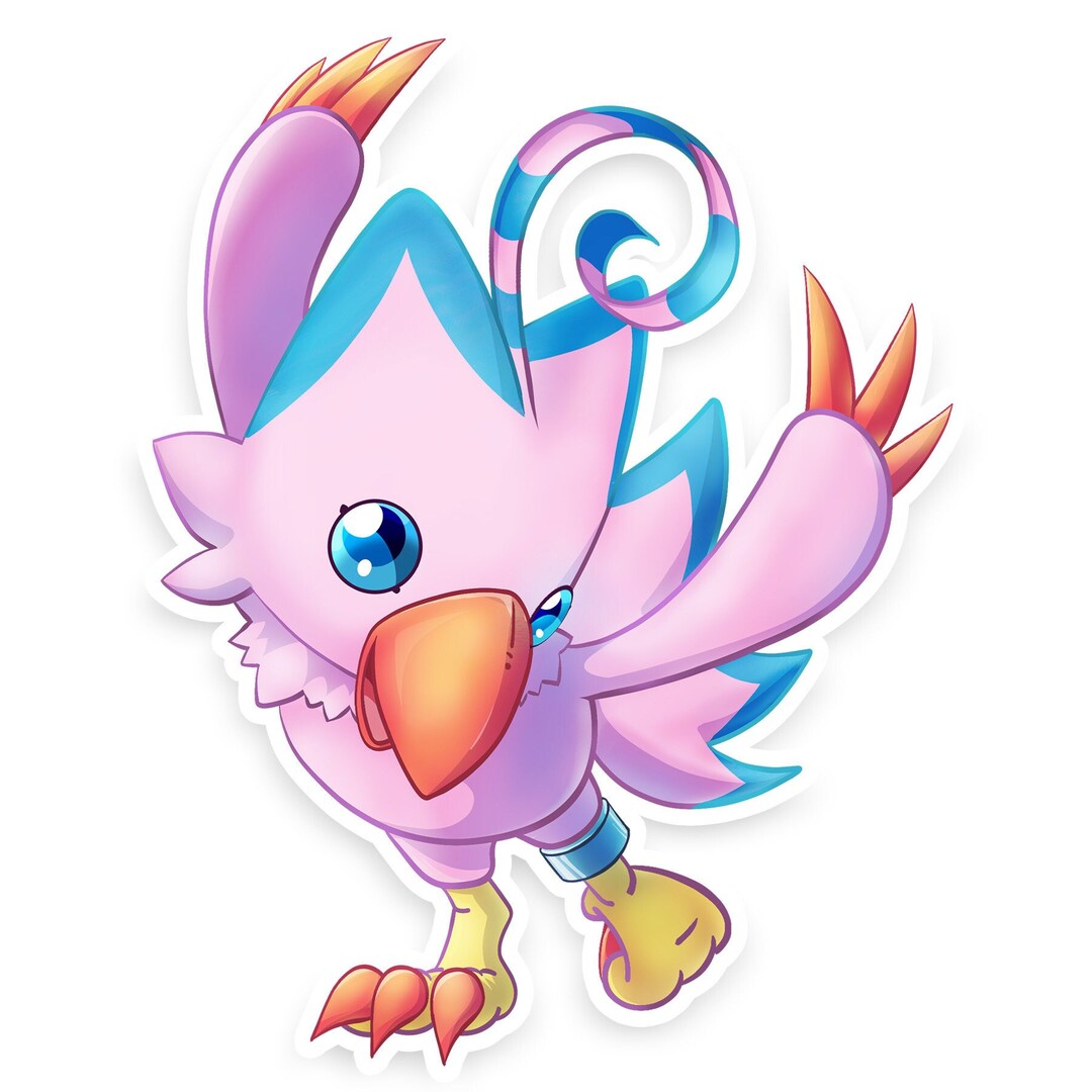 Digimon Biyomon Vinyl Sticker - Etsy