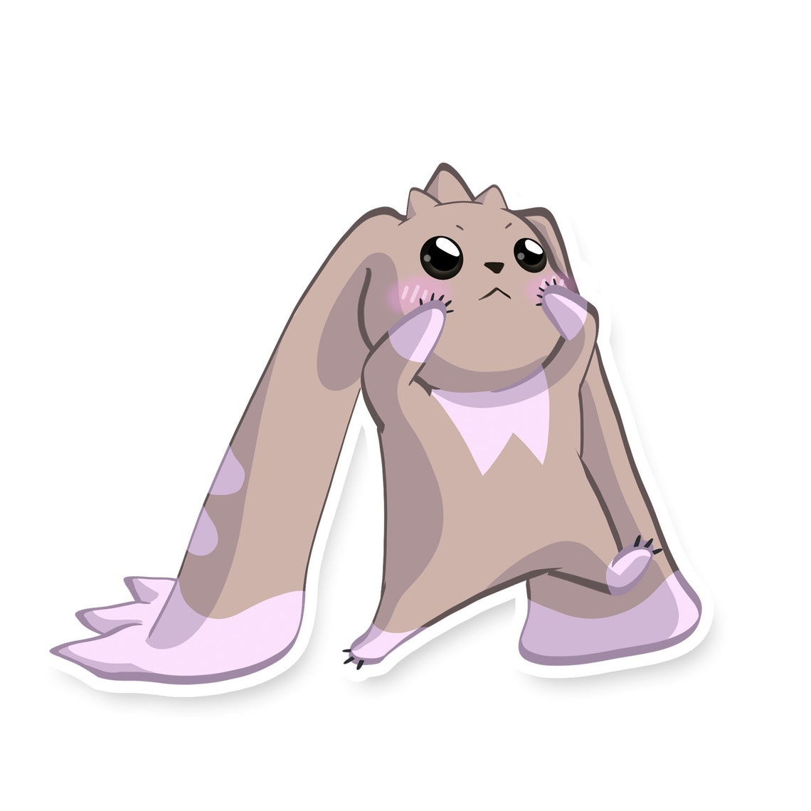 Digimon "bunny Twins" Vinyl Stickers | Lopmon & Terriermon - Etsy
