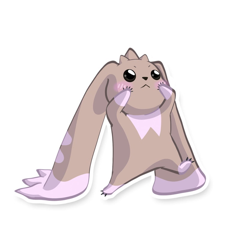 Digimon "bunny Twins" Vinyl Stickers | Lopmon & Terriermon - Etsy