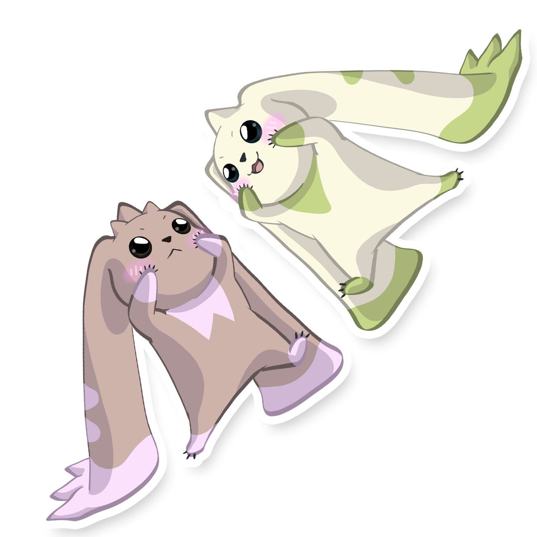 Digimon "bunny Twins" Vinyl Stickers | Lopmon & Terriermon - Etsy