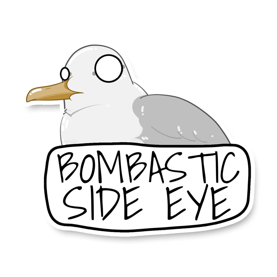 Seagull Steve BOMBASTIC SIDE EYE Vinyl Stickers - Etsy