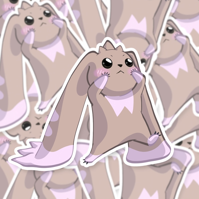 Digimon "bunny Twins" Vinyl Stickers | Lopmon & Terriermon - Etsy