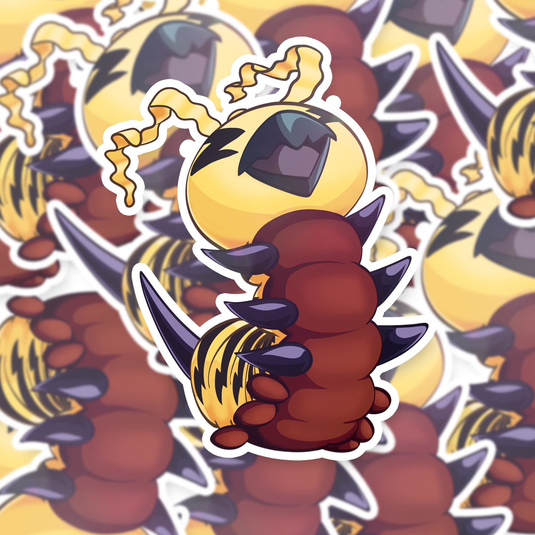 Digimon Kunemon Vinyl Sticker - Etsy