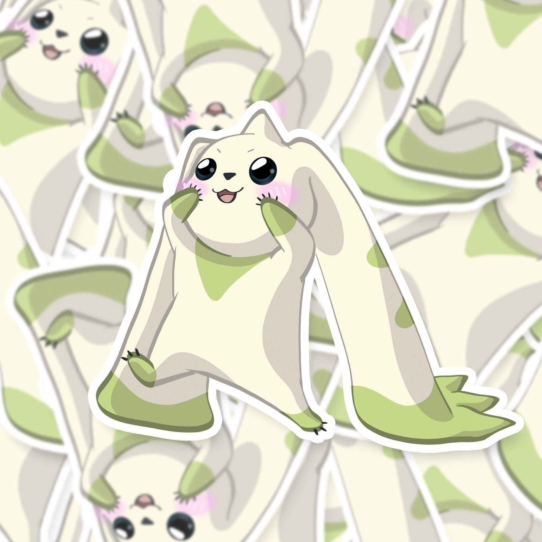 Digimon "bunny Twins" Vinyl Stickers | Lopmon & Terriermon - Etsy