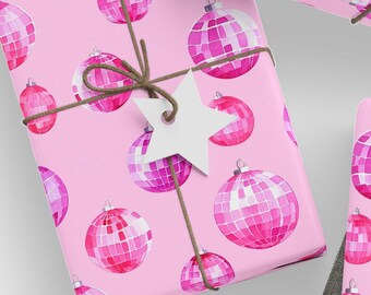 Pink Disco Ball Wrapping Paper, Y2K Party Gift Wrap - Etsy