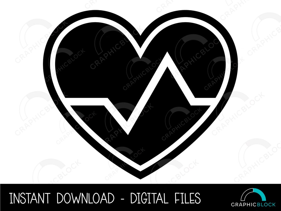 Heart Beat SVG, Heart SVG, Medical SVG, Heart Beat Clipart, Heart Files ...