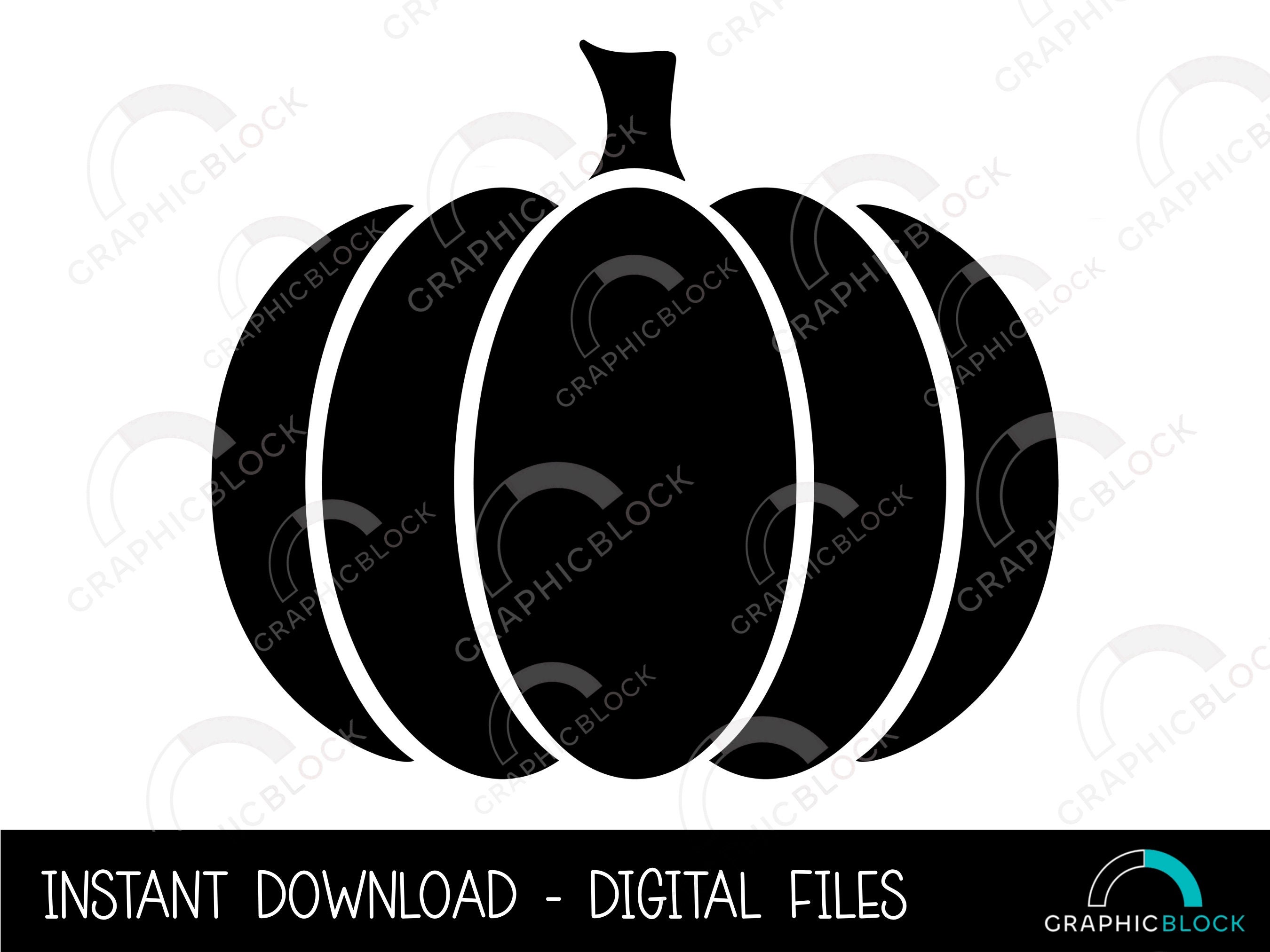 Pumpkin Silhouette SVG, Black Pumpkin Svg, Autumn Vector, Thanksgiving ...