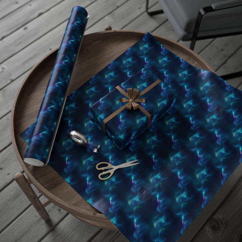 Aurora Borealis Wrapping Paper, Celestial Gift Wrap, Unique Gifts ...