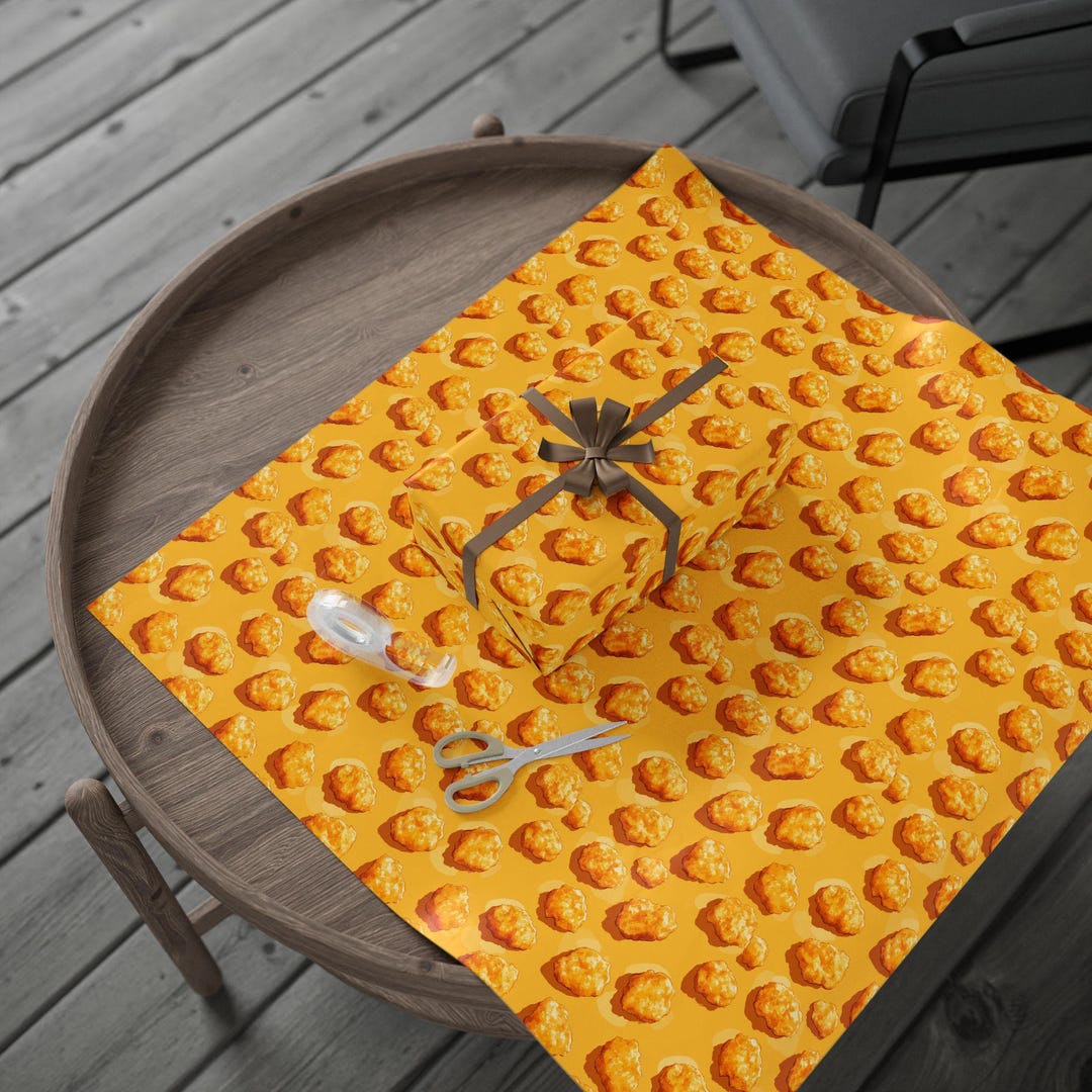 Chicken Nugget Gift Wrap, Funny Foodie Wrapping Paper - Etsy