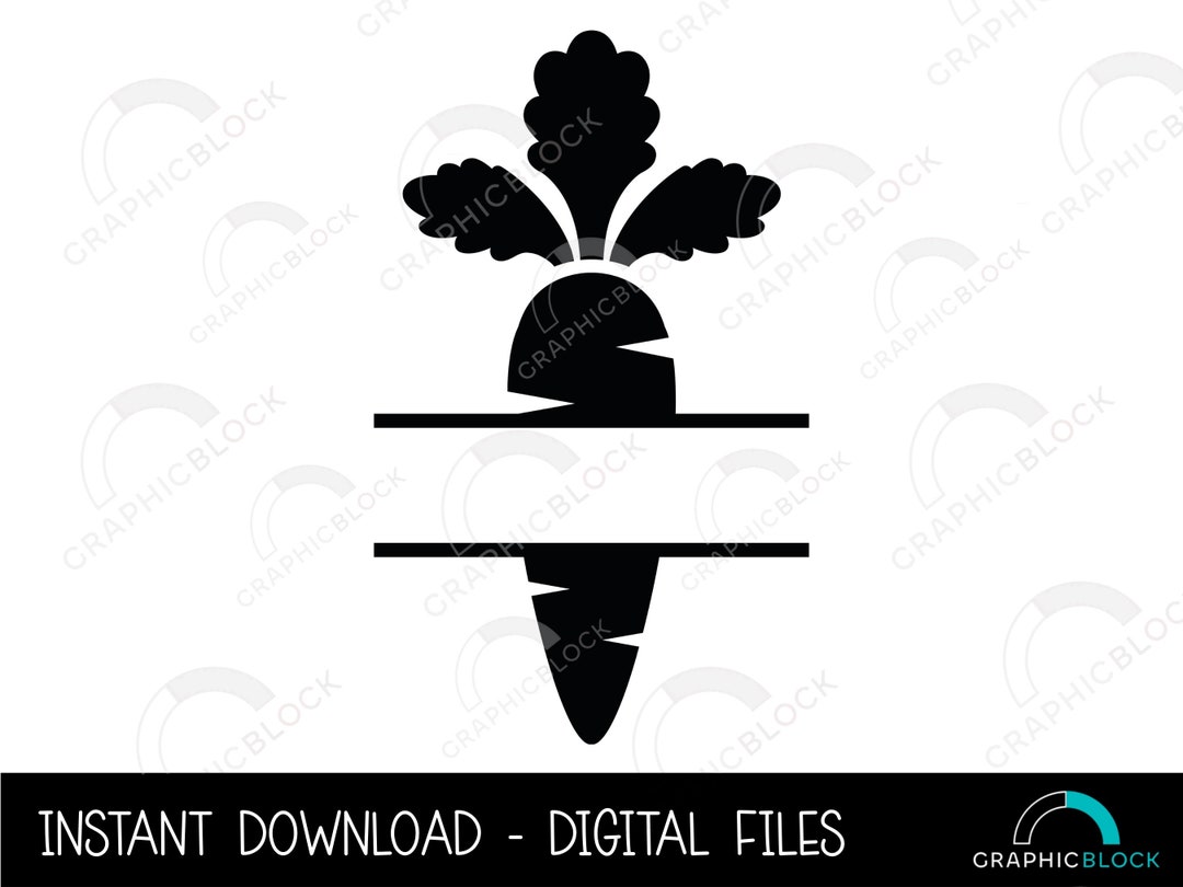 Carrot Name Monogram SVG, Easter Frame PNG, Personalized Custom Cricut ...