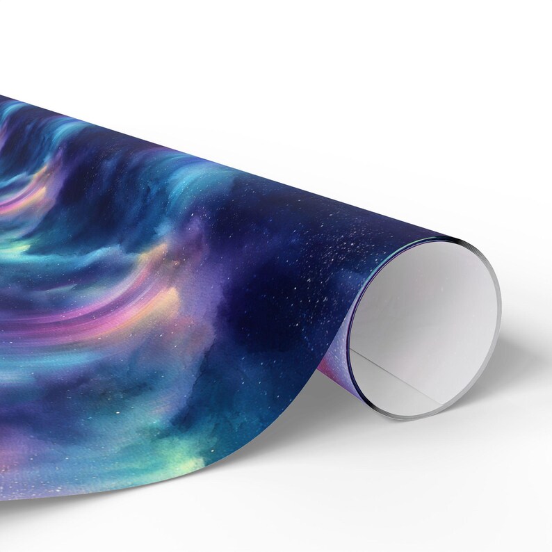 Aurora Borealis Wrapping Paper, Northern Lights Gift Wrap, Celestial ...
