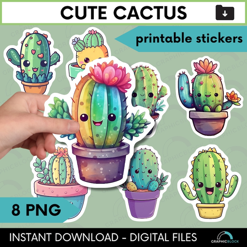 Cactus Sticker - Etsy