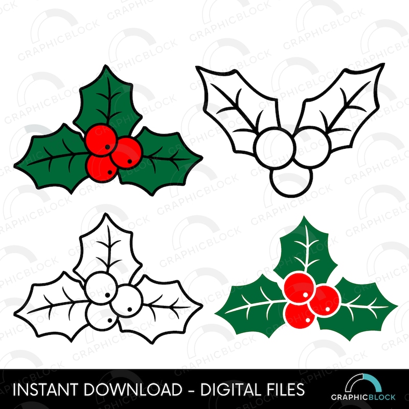 Holly and Mistletoe - Etsy