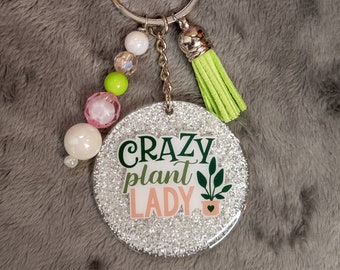 Crazy Plant Lady Keychain - Etsy