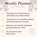 Weekly Planner Printable, Weekly Planner PDF, Printable Organiser ...