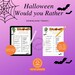 Halloween Would You Rather Printable PDF, Instant Download, Halloween ...