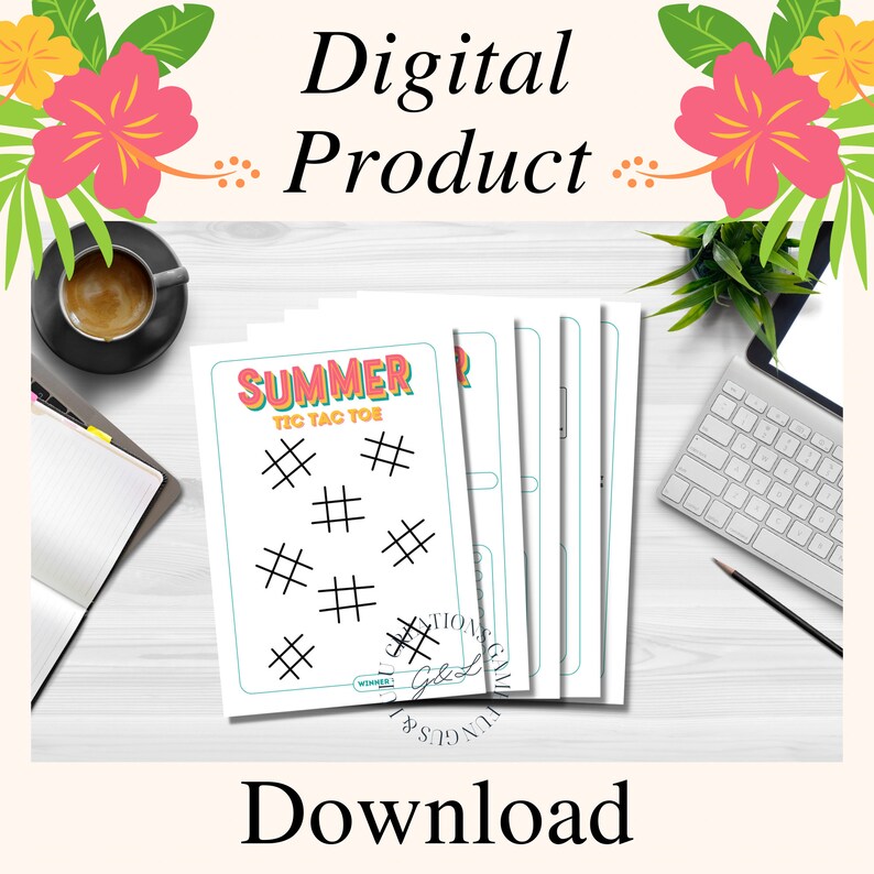 Summer Pencil and Paper Games Printable, Party Games PDF, Summer ...