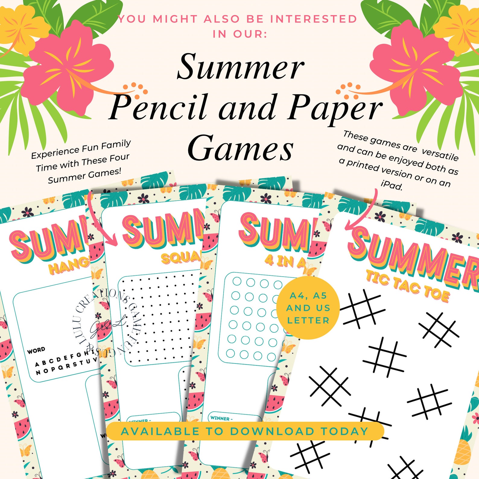 Summer Beach Bingo Printable, Party Games PDF, Summer Printable Games ...