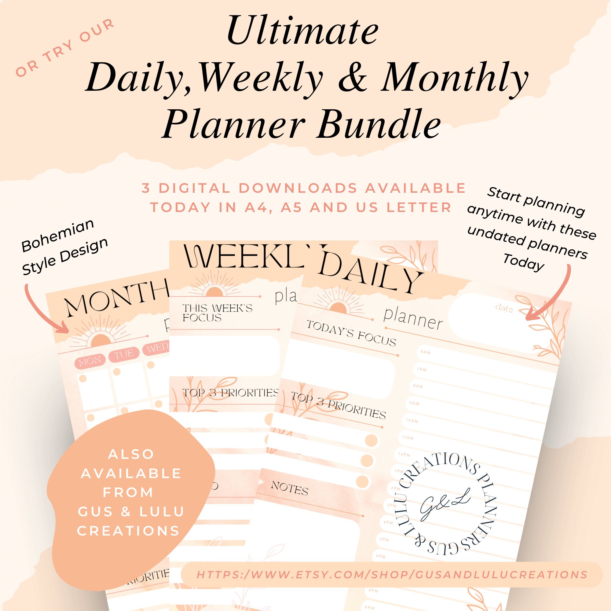 Monthly Habit Tracker With Notes Printable, Habit Tracker PDF ...