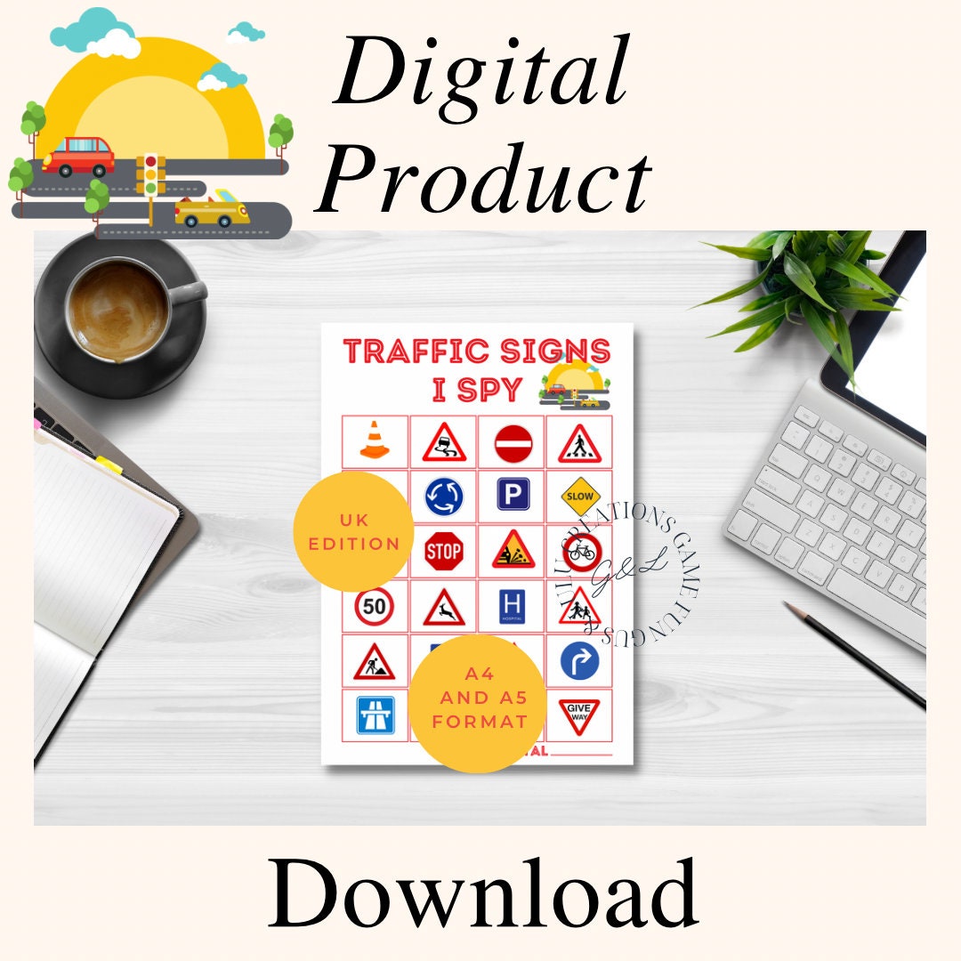 Traffic Signs I Spy Game Printable Traffic Signs Game - Etsy Canada
