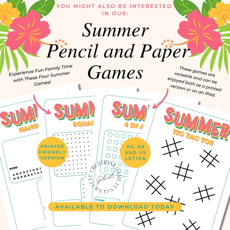 Summer Beach Bingo Printable, Party Games PDF, Summer Printable Games ...