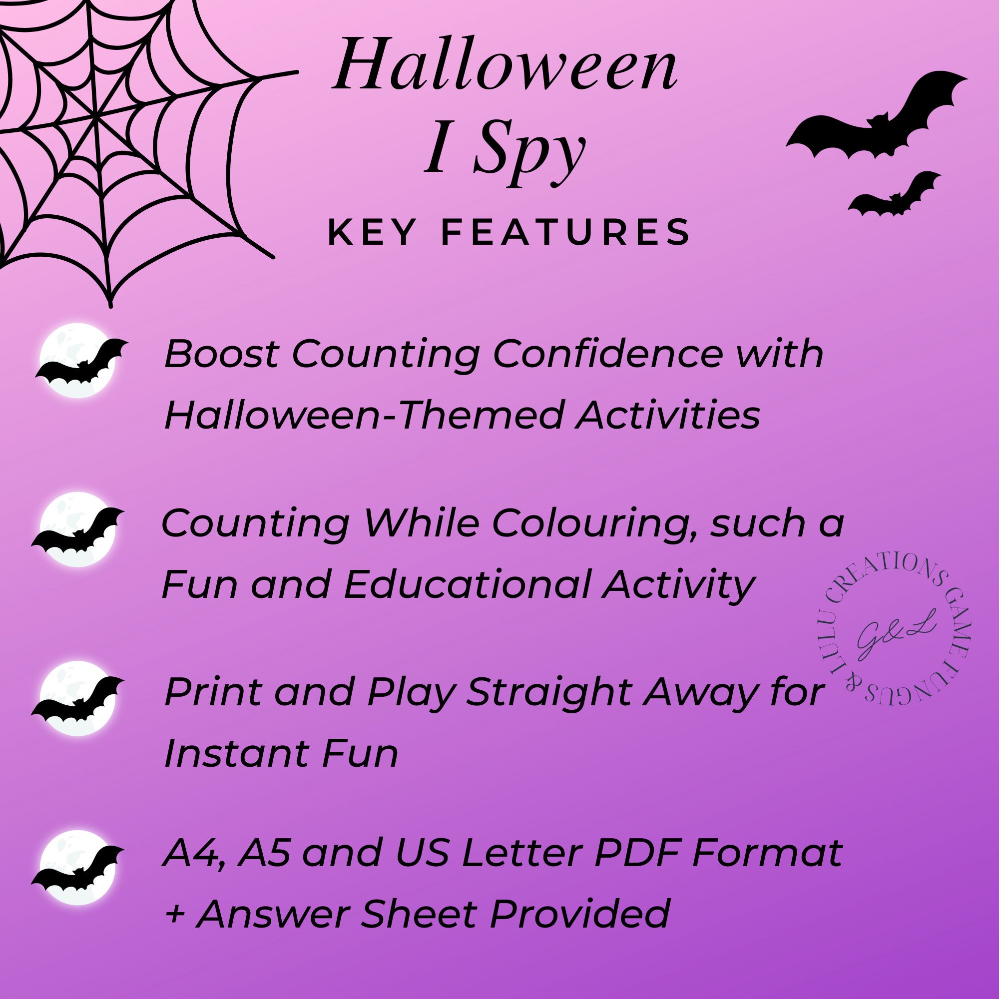 Halloween I Spy Printable PDF Game, Instant Download, Halloween Games ...