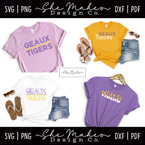 Geaux Tigers Louisiana .SVG .png .pdf .jpg .dxf and - Etsy