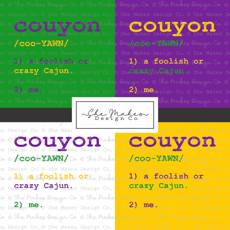 Couyon SVG | EPS | DXF | Png | Instant Download Cut File | Mardi Gras ...