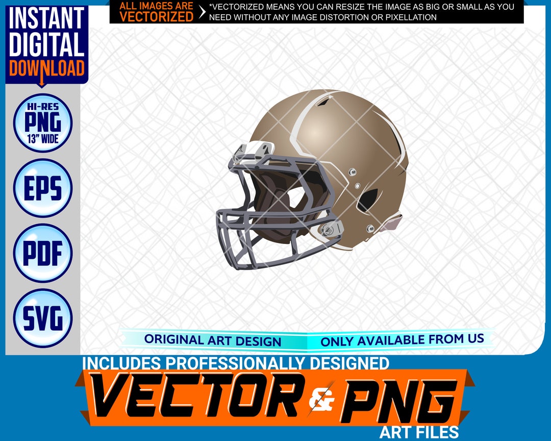Football Helmet Printable Full Color Logo Graphic Design Element .SVG ...