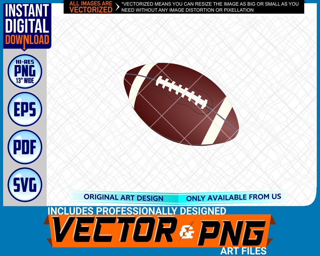Football Printable Full Color Logo Graphic Design Element .SVG .EPS ...