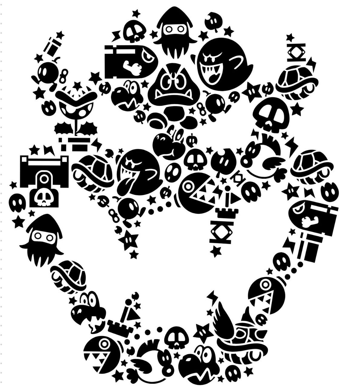 Bowser Mosaic: Super Mario Bros SVG PNG (digital Download) - Etsy