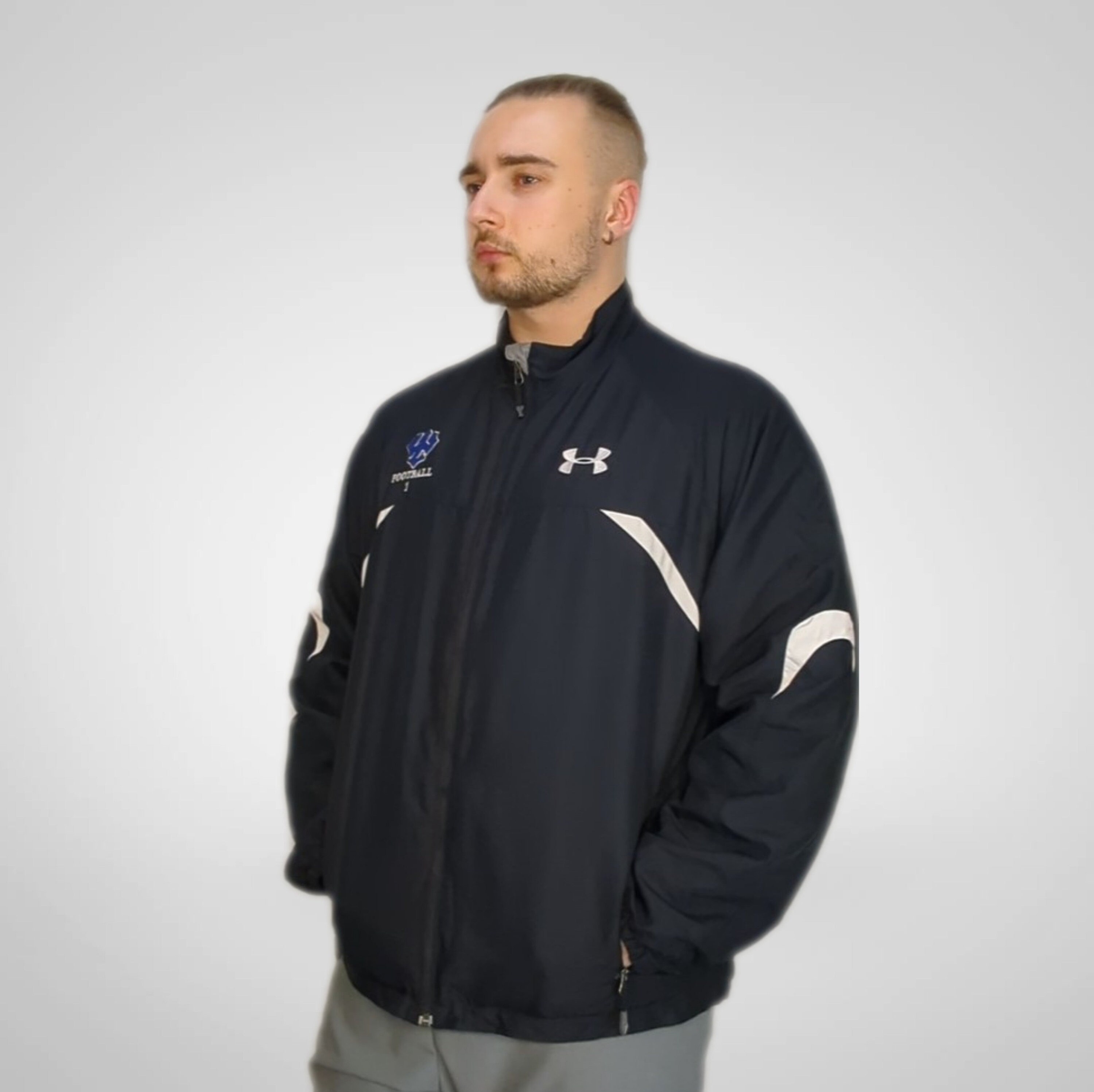Under Armour Vintage Football Windbreaker Jacket Men Size Large - Etsy