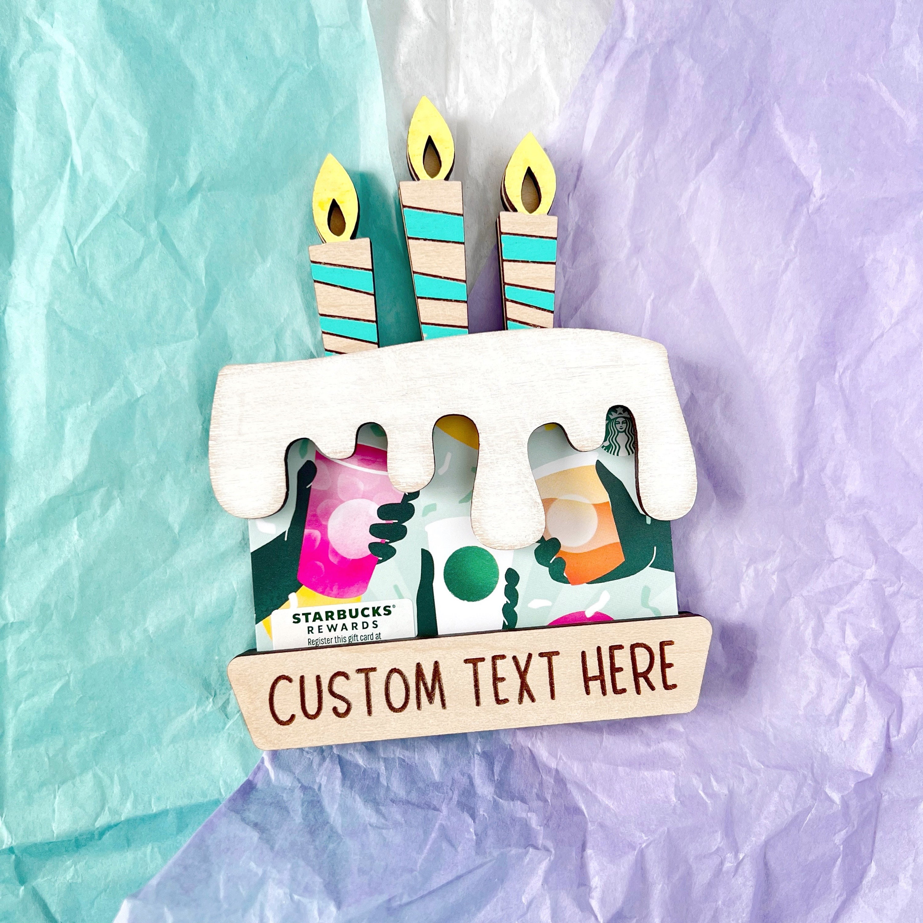 Birthday Cake Shaped Gift Card Holder Happy Birthday Gift - Etsy