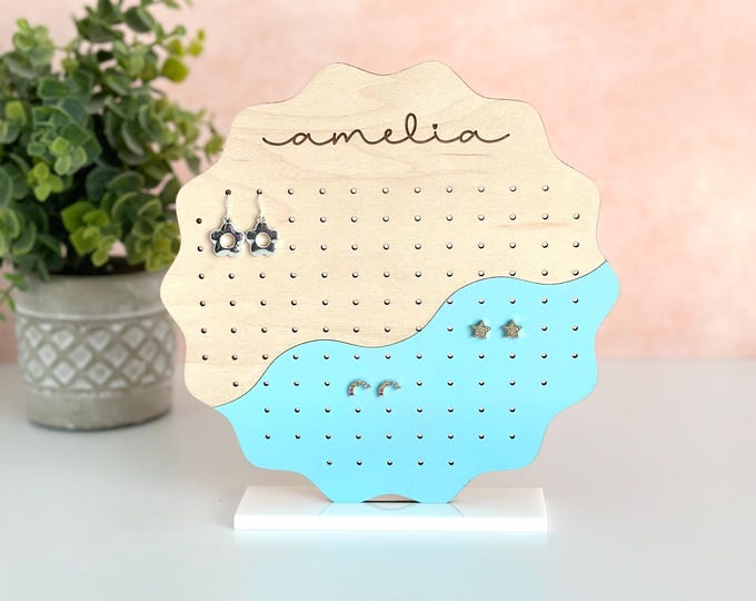 Large Earring Holder With Ring Tray: Personalized Gift - Etsy
