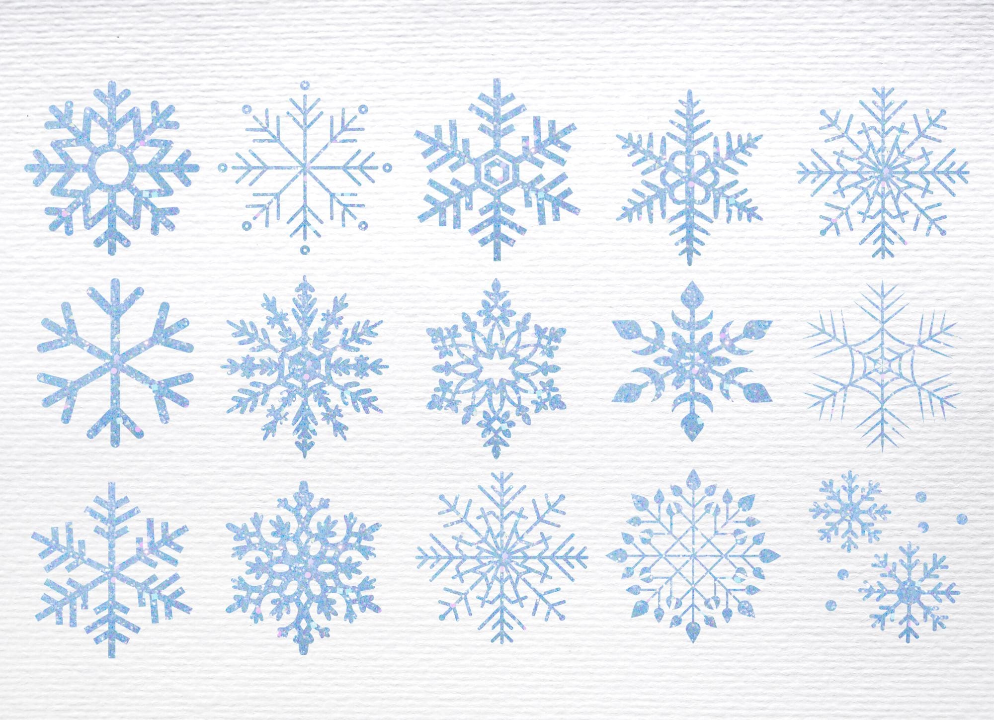 Blue GLITTER SNOWFLAKES PNG, Instant Download, 24 Transparent Png,snow ...