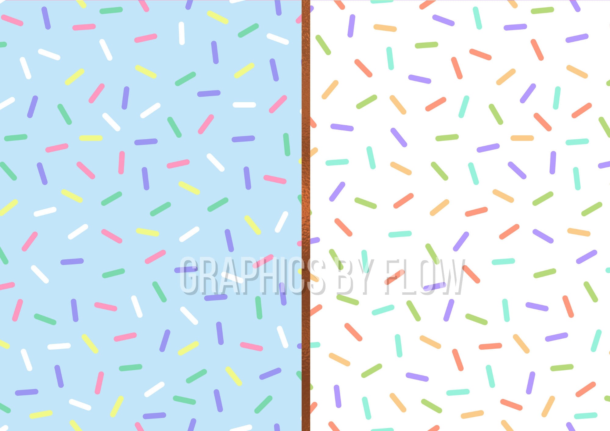 Rainbow Sprinkles Digital Paper, Multicolor Digital Paper, Instant ...