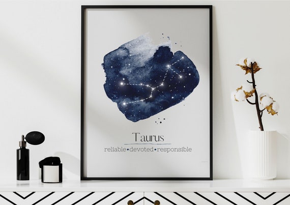 Art & Collectibles Printable Wall Art Digital Download Taurus Zodiac ...