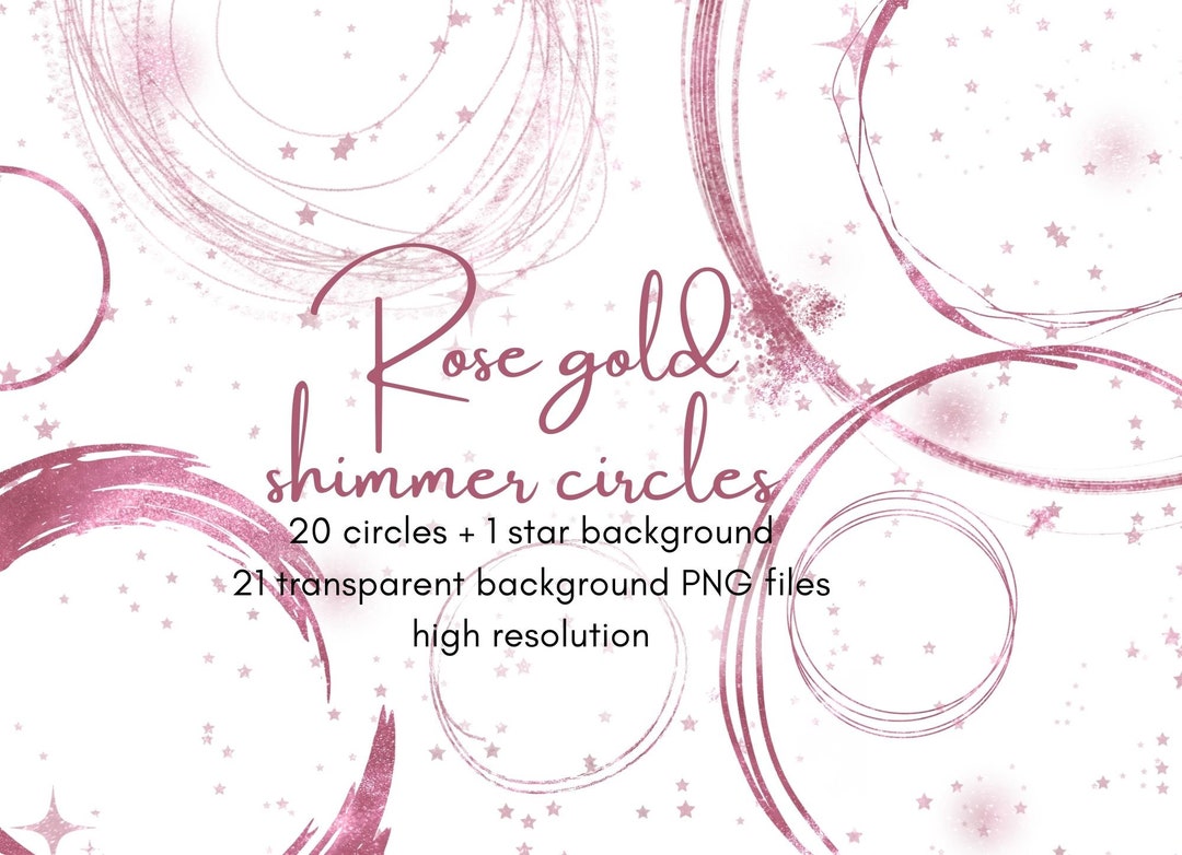 Rose GOLD SHIMMER CIRCLES Frames Instant Download 21 - Etsy