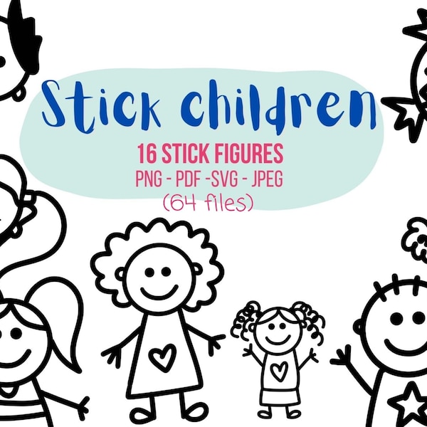 Stick Figures Svg - Etsy