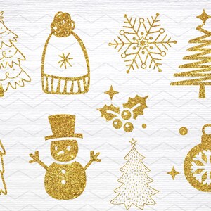 GOLD Glitter CHRISTMAS TREE, Instant Download, 35 Transparent Png ...