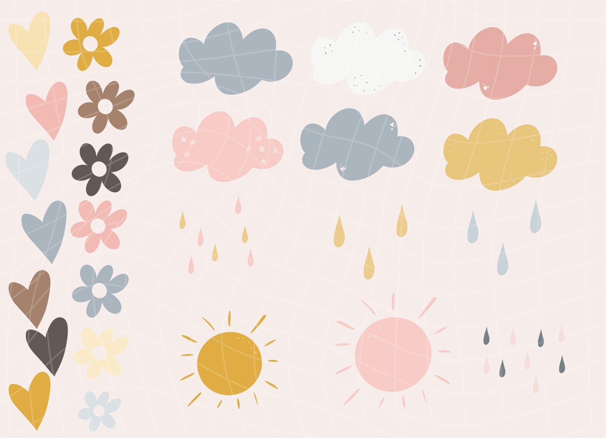 Rainbows Pastel Instant Download Digital Clip Art Set38 PNG - Etsy