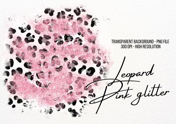 PINK Glitter LEOPARD Background PNG Instant Download - Etsy