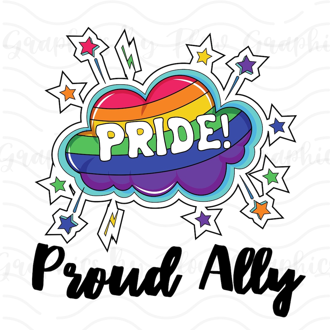 Proud Ally Pride LGBTQIA SVG and PNG, Queer Ally Shirt, Ally Cricut ...