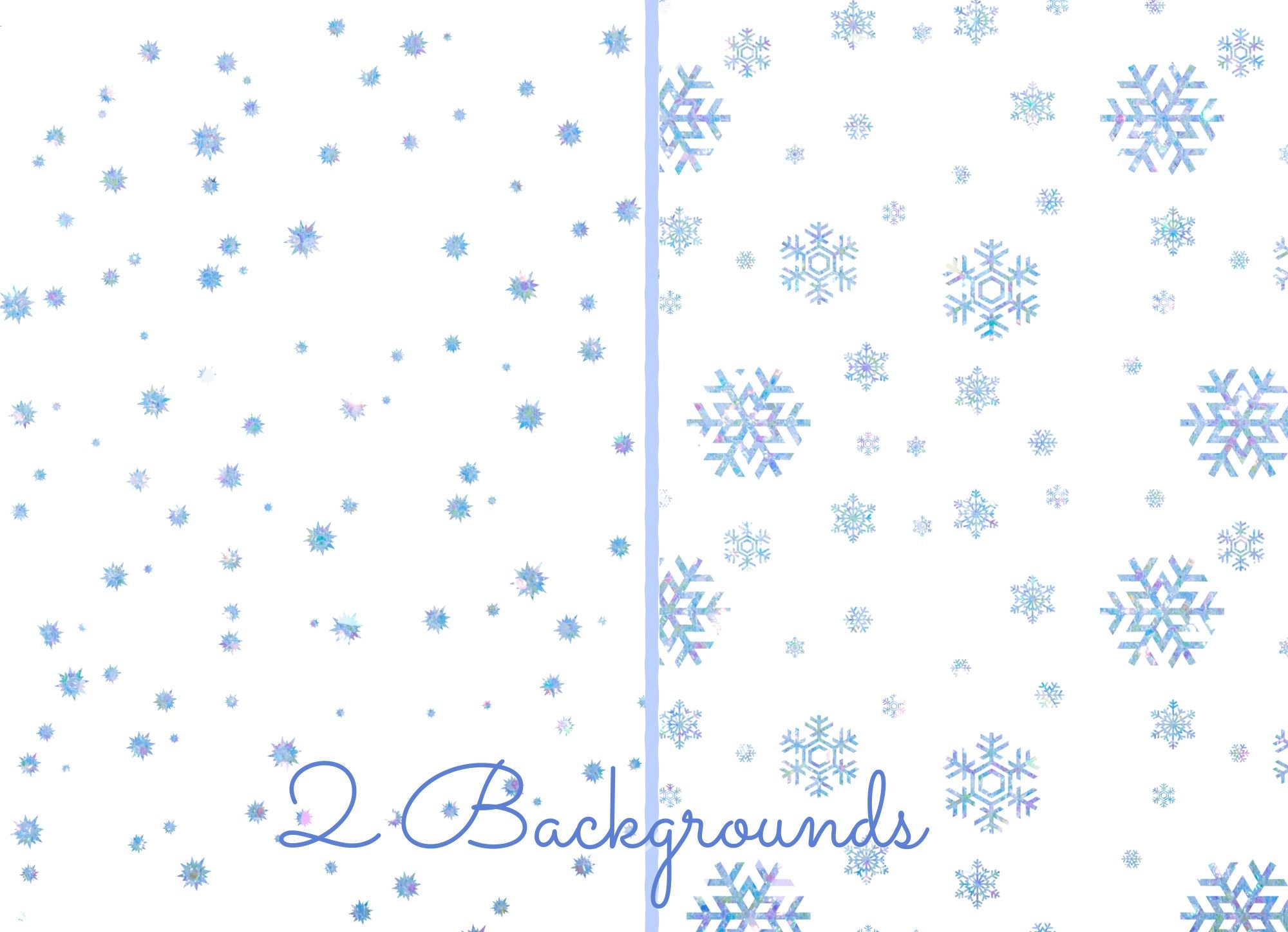 Blue GLITTER SNOWFLAKES PNG, Instant Download, 24 Transparent Png,snow ...