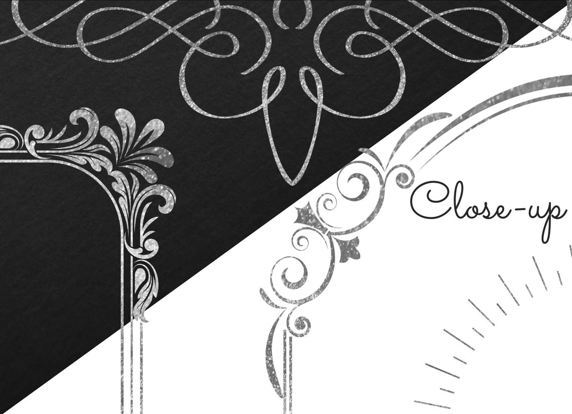 SILVER VINTAGE FRAMES Instant Download 30 Png Frame - Etsy