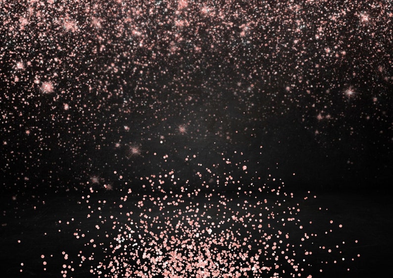 Rose Gold Glitter Borders Clipart and Frames, Instant Download ...