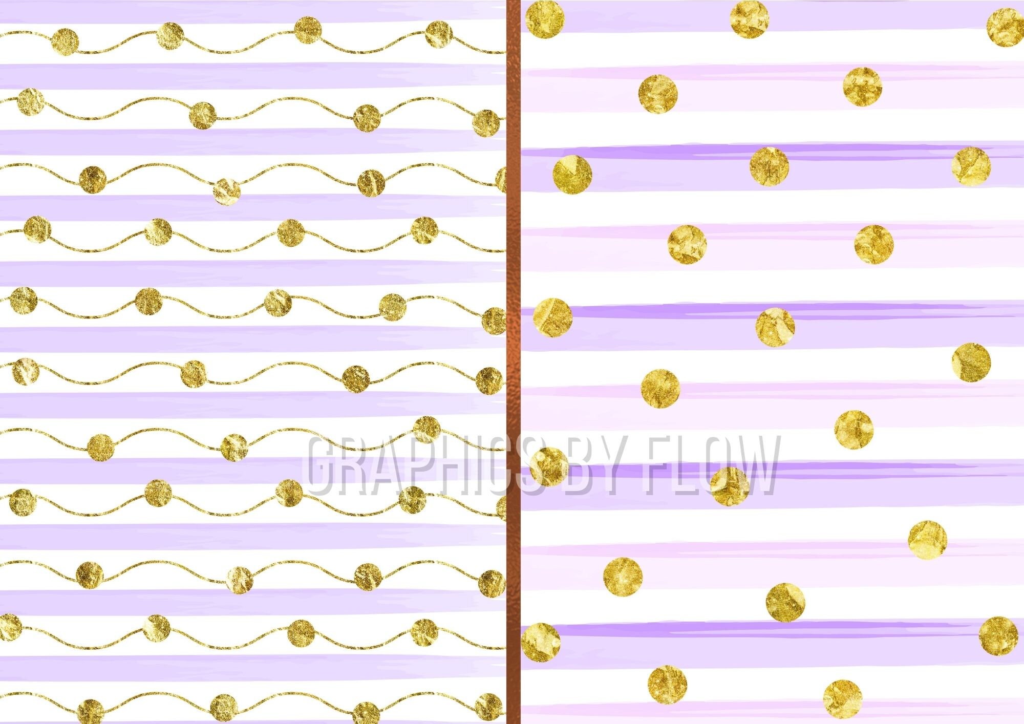 Purple and Gold Digital Sheets, Digital Papers, Printable, Digital ...